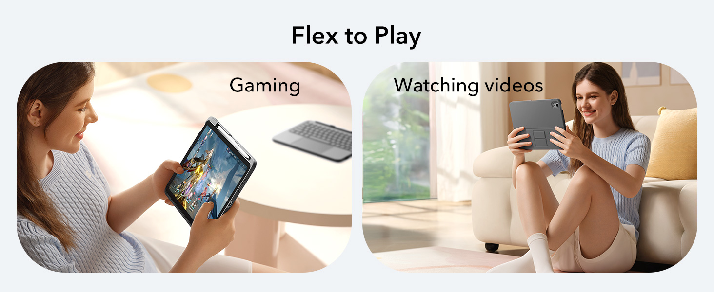 Amazon.com: ESR iPad Air 11" (M3/M2) & 5th/4th Gen Flex Keyboard Case, Ultra-Light Magnetic ...