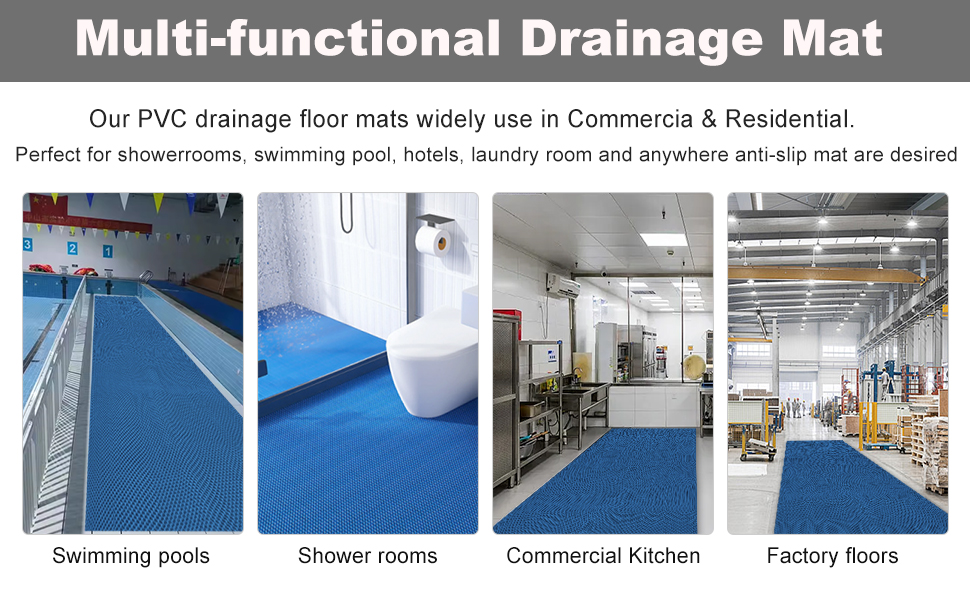 Yonynise Drainage Floor Mat,3x10 Ft Heavy Duty Commercial Floor Mat 0. ...