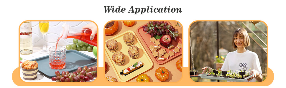 Amazon.com: Mumufy Plastic Fast Food Trays Bulk Colorful Restaurant ...