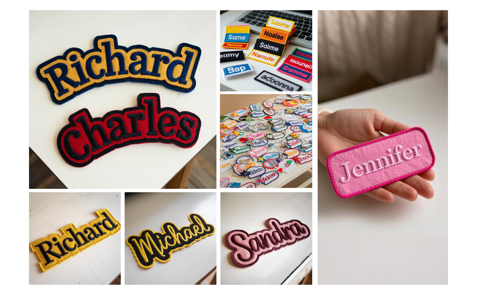 Amazon.com: Custom Name Patches Embroidered for Girl Backpack, Embroidered Names Back Pack Patch ...