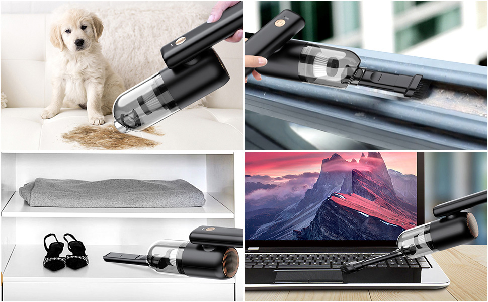 Amazon | Glvaner 車用掃除機 ハンディクリーナー ハンディ掃除機 布団クリーナー コードレス LED ブラシクリーナー ライト付き 折り畳み式 USB充電 軽量 ミニ掃除機 ...