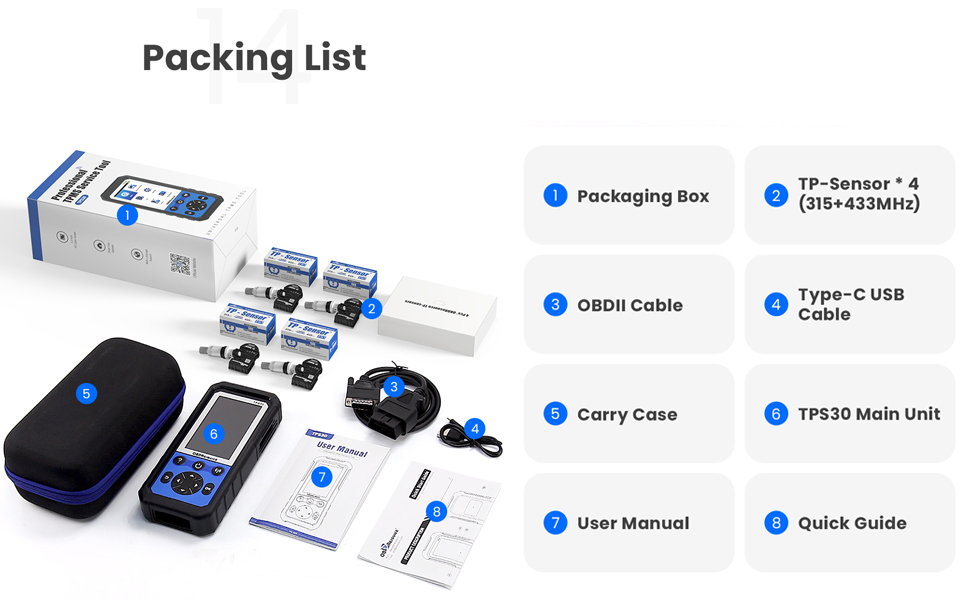 Amazon.com: 4 in 1 Universal TPMS Programming Tool TPMS Programmer with ...