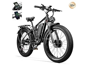 Amazon.com : EYBAIKC Electric Bike for Adults,Peak 3000W Brushless Dual Motor Ebike,52V23AH ...