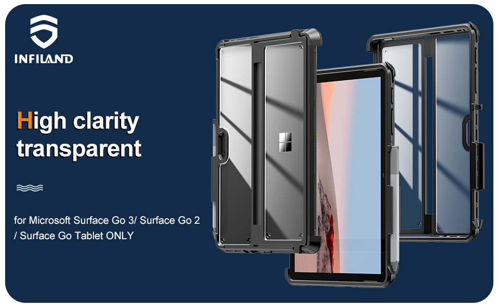 INFILAND Surface Go 3 2021/ Surface Go 2 2020 / Surface Go 2018 Case Cover Compatible with ...