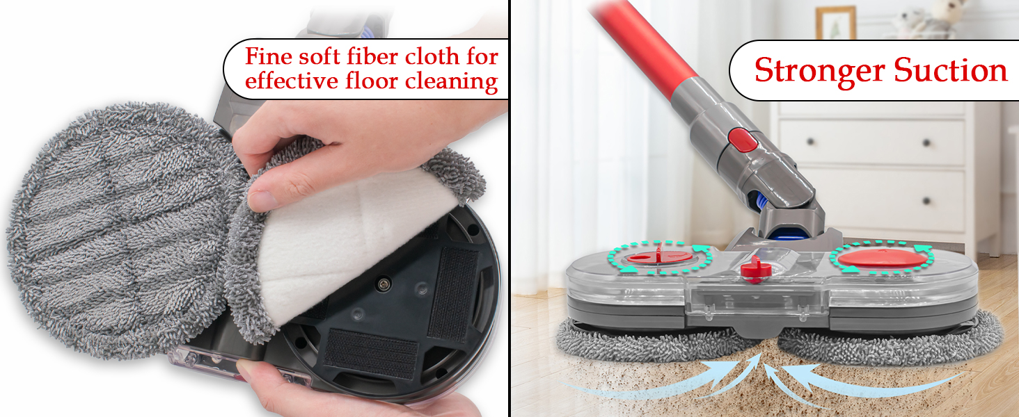 Amazon.com: Coodss Dry and Wet Mop Cleaning Head for Dyson V7 V8 V9 V10 ...
