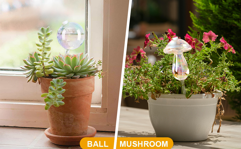 Amazon.com: KiKiHeim 4 Pcs Plant Watering Globes, Top Fill Self Watering Planter Insert Spikes ...