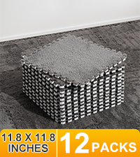 Amazon.com: 36 Pcs Plush Interlocking Carpet Tiles, Non-Toxic Shaggy ...