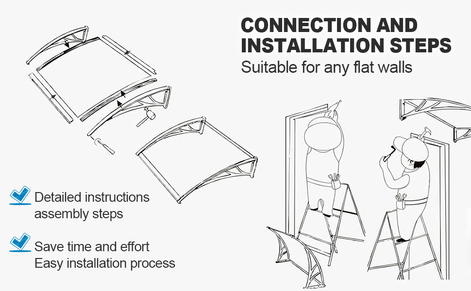 Amazon.com : PQRJFVIE Awning for Door Entrance,Door Awnings Exterior,Window Awning Door Canopy ...