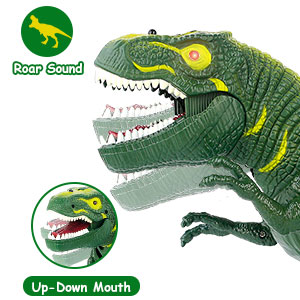 FANURY Dinosaur Toys, Remote Control Dinosaur Toys for Boys, LED Light Up Walking Roaring ...