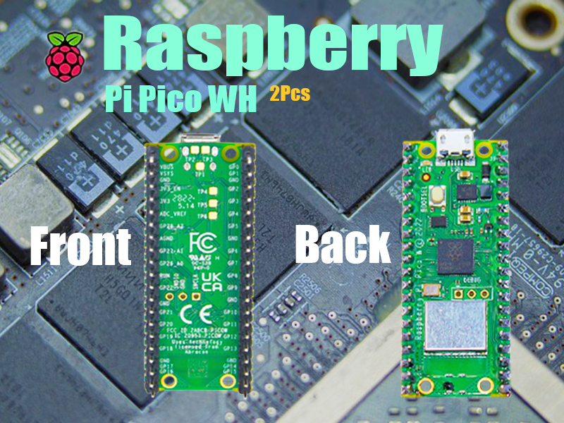 Digishuo 2pcs Raspberry Pi Pico W Wifi Wireless Microcontroller Board With Pre