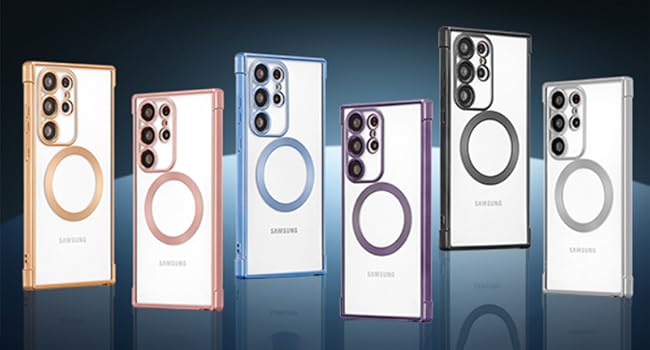 Amazon.com: RALEAVO Magnetic Case for Samsung Galaxy S23 Ultra Clear Case Cover [Compatible with ...