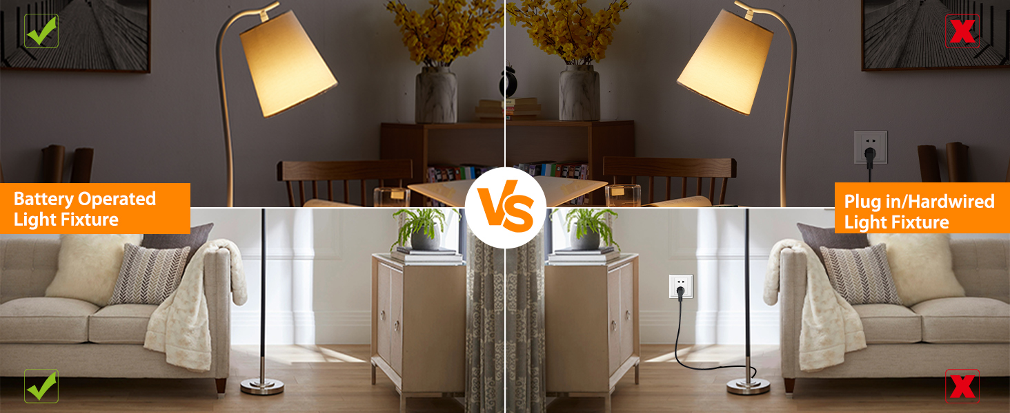 Eocean E27 Rechargeable Light Bulbs with Remote Control, Wireless Light ...