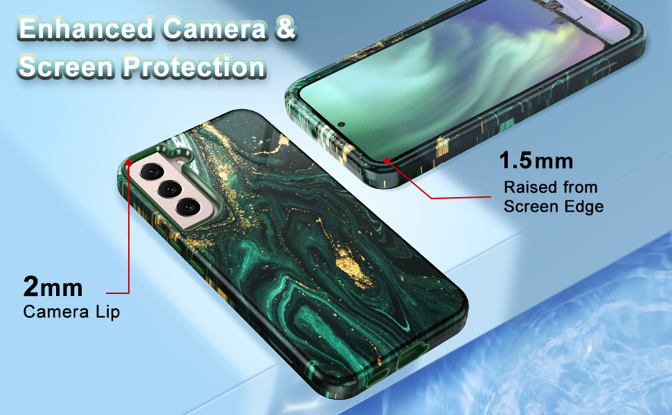 Amazon.com: Btscase for Samsung Galaxy S22 Plus 5G Case, Marble Pattern 3 in 1 Heavy Duty ...