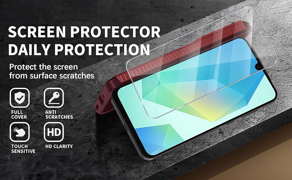 Amazon.com: LATVIN for Samsung Galaxy A16 5G Case with 1 Screen Protector, Built-in Slide Camera ...