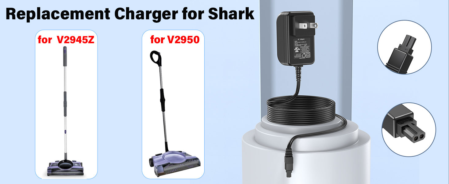 Amazon.com: Power Cord Fit for Shark XA2950 V2950 V2945Z YLS0041T110025 YLS0041-T110025 Floor ...