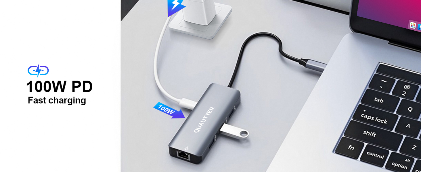 Amazon.com: MacBook Adapter Multiport USB-C Hub, MacBook USB Adapter USB c hub with ethernet ...