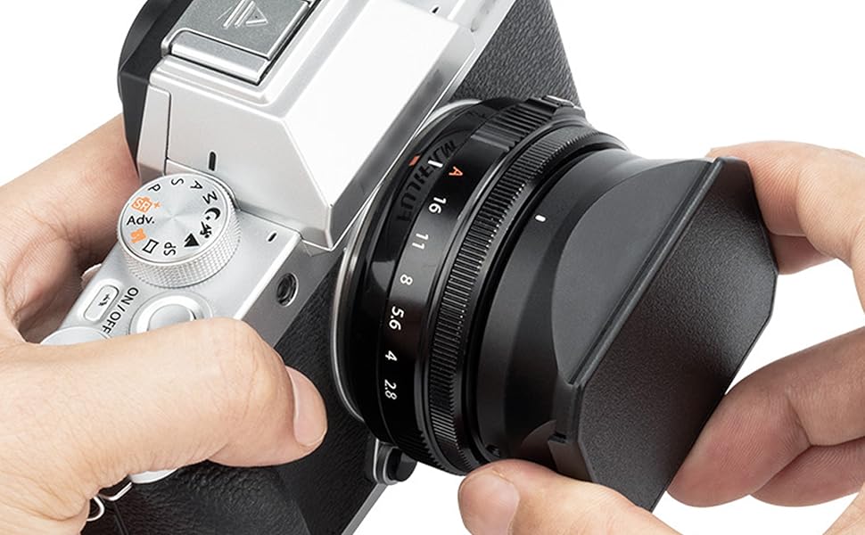 Amazon.com : JJC Metal Square Lens Hood for Fuji XF 27mm f2.8 R WR & XF 27mm f/2.8 Lense ...