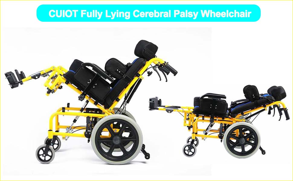 Amazon.com: Cerebral Palsy Wheelchair for Children, Lightweight Folding Reclining Wheelchair ...