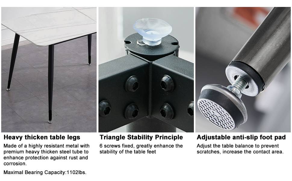 Amazon.com: DEYEGELEA Modern Desk Frame 28" Industrial Metal Table Legs with Suction Cups,Dining ...