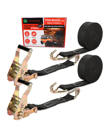 Amazon.com: 2 PCS 2 Inch Ratchet Straps Heavy Duty, 20ft Tie Down ...