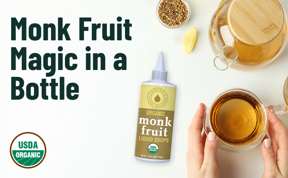Amazon.com: NatriSweet Monk Fruit Sweetener, 8 fl oz, Organic Monk Fruit Extract Drops, Pure ...