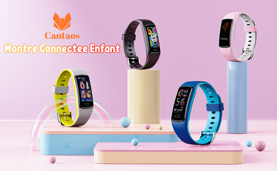 Montre Connectée Enfant Sport Smartwatch: 0.96" Connecté Bracelet Fille Garcon Fitness Tracker ...