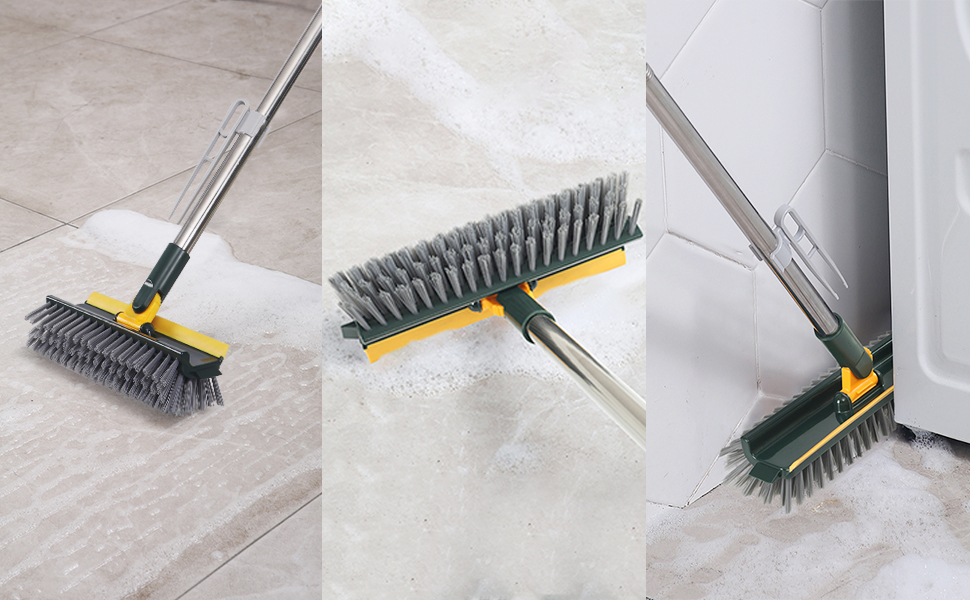 Amazon.com: 4 in 1 Floor Brush Scrubber with Long Handle 180°Grout ...