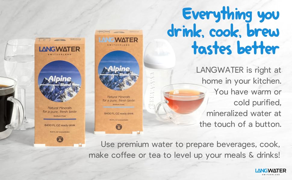Amazon.com: LANGWATER Alpine Blend Natural Mineral Blend Set - Mineral Mix to Enhance Your Water ...