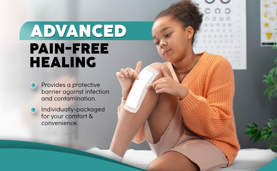 Amazon.com: Elleirb Water-Resistant Island Dressing 4x10, Large Non-Stick Pads w/Adhesive Border ...