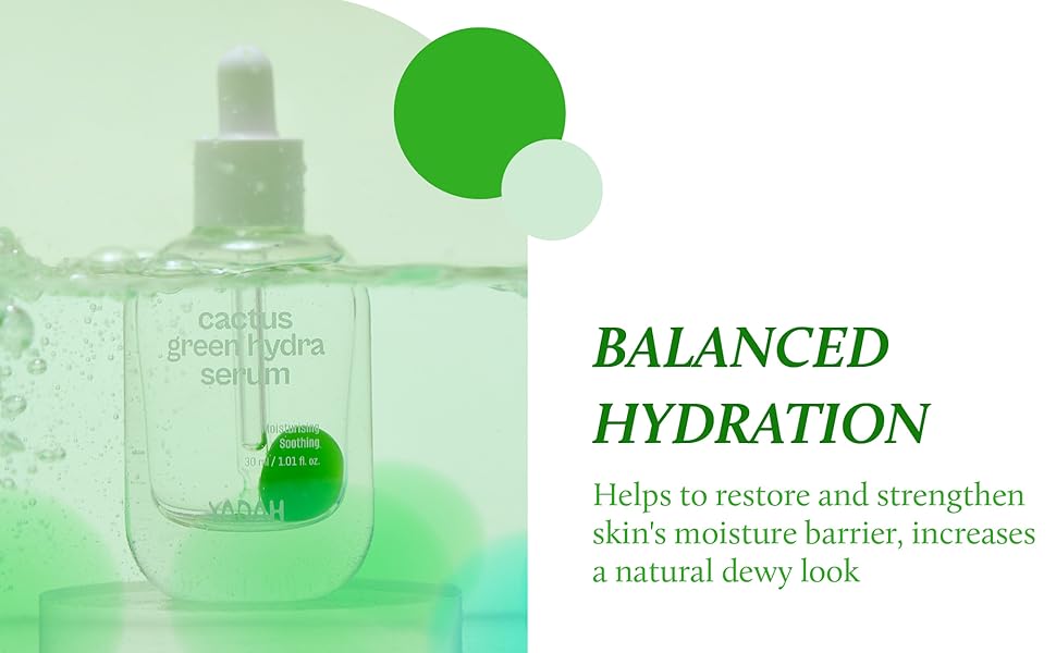 Amazon.com: YADAH Cactus Green Hydra Serum (1.01fl oz) - Hydration, Oil-Moisture Balance ...