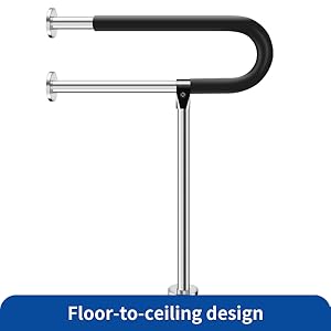 Amazon.com: Stainless Steel Handicap Grab Bars Rails 23.6 Inch Toilet Handrails Bathroom Safety ...