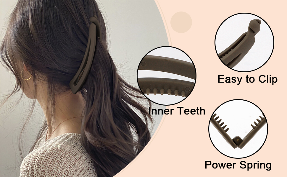 Amazon.com: Hapdoo 6PCS Banana Hair Clips for Thick and Thin Hair, Strong Hold Ponytail Bun ...