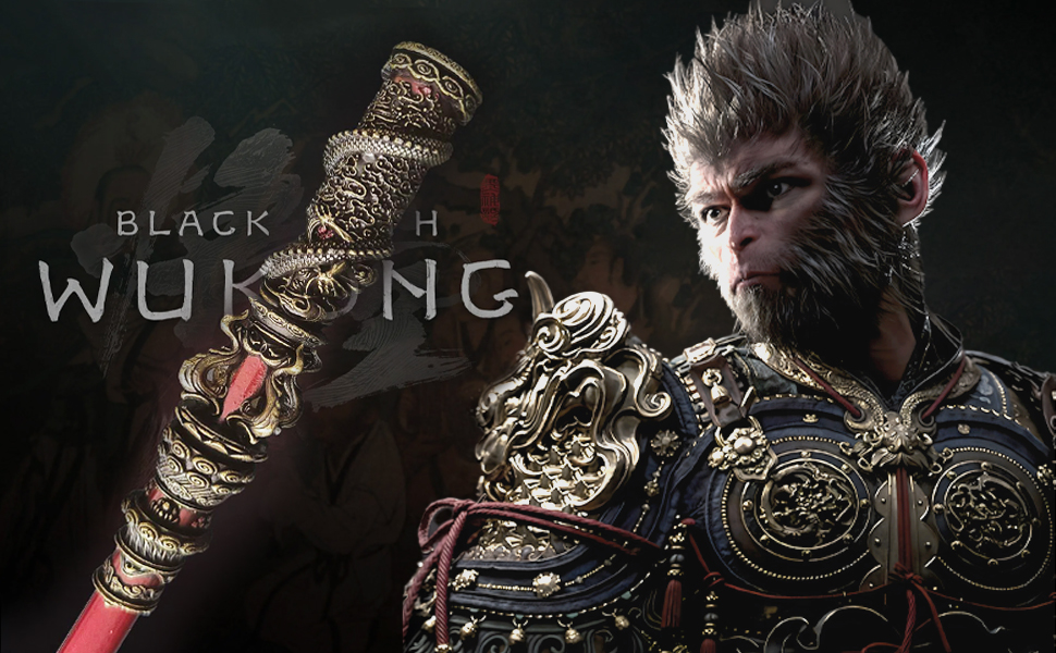Amazon.com: ACOLAR Monkey King Staff,Black Myth: Sun Wukong Game Weapon Ruyi Golden Cudgel ...
