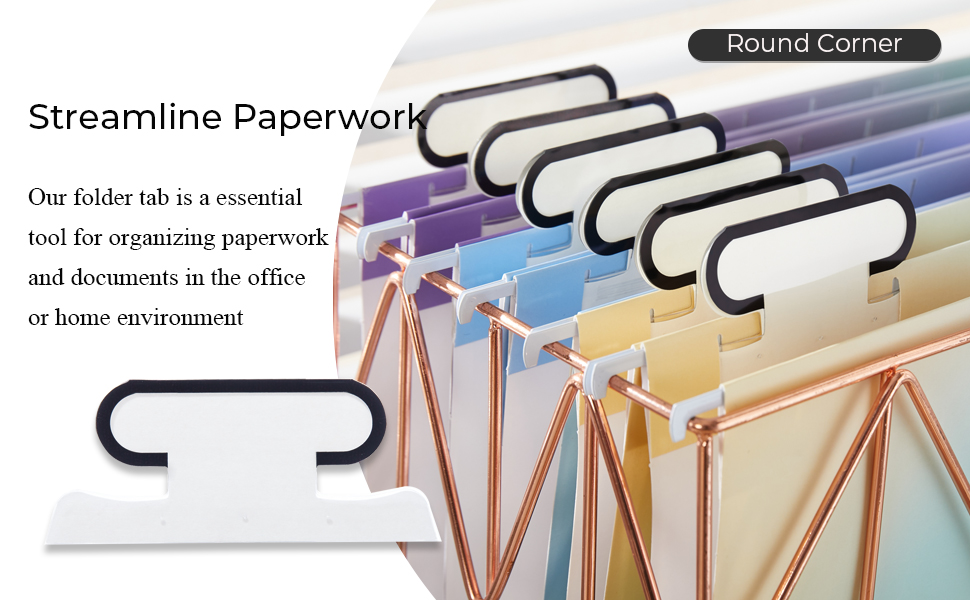 Amazon.com : Y YOMA 12 Pack Plastic Hanging File Folder Tabs with ...