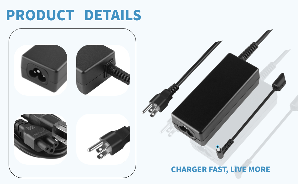 45W AC Charger Adapter for HP TPN-CA14 TPN-CA15 TPN-LA15 250 G4 240 250 ...