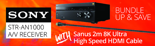 Amazon.com: Sony STR-AN1000 7.2 CH Surround Sound Home Theater 8K AV Receiver Bundle with 2m 8K ...