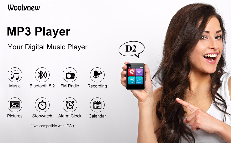 Amazon.com: MP3 Music Player, 1.8 inch Screen Portable HiFi MP3 Player Expandable to 512GB, with ...