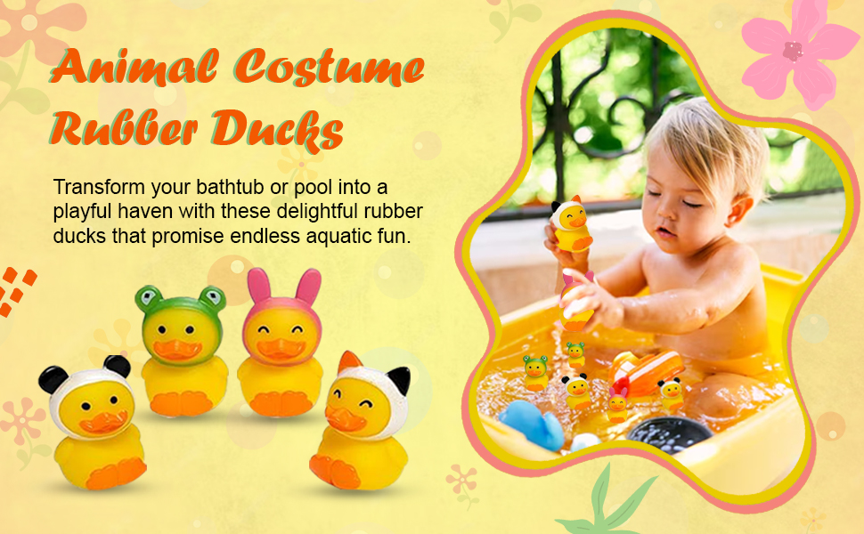 Amazon.com: Animal Costume Rubber Ducks (12 Pack) 2" Duckies Wearing ...