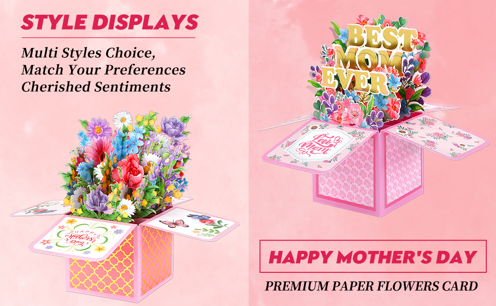 Amazon.com : WhatSign Pop Up Mothers Day Cards for Mom Happy Mothers ...
