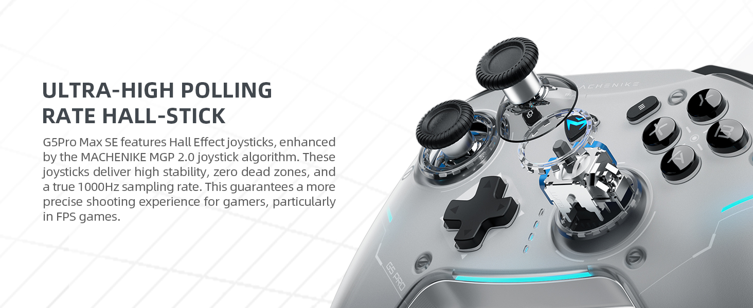 Amazon.com: Machenike G5PRO Max SE 1000HZ Wireless Gaming Controller for NS/PC/iOS/Android with ...