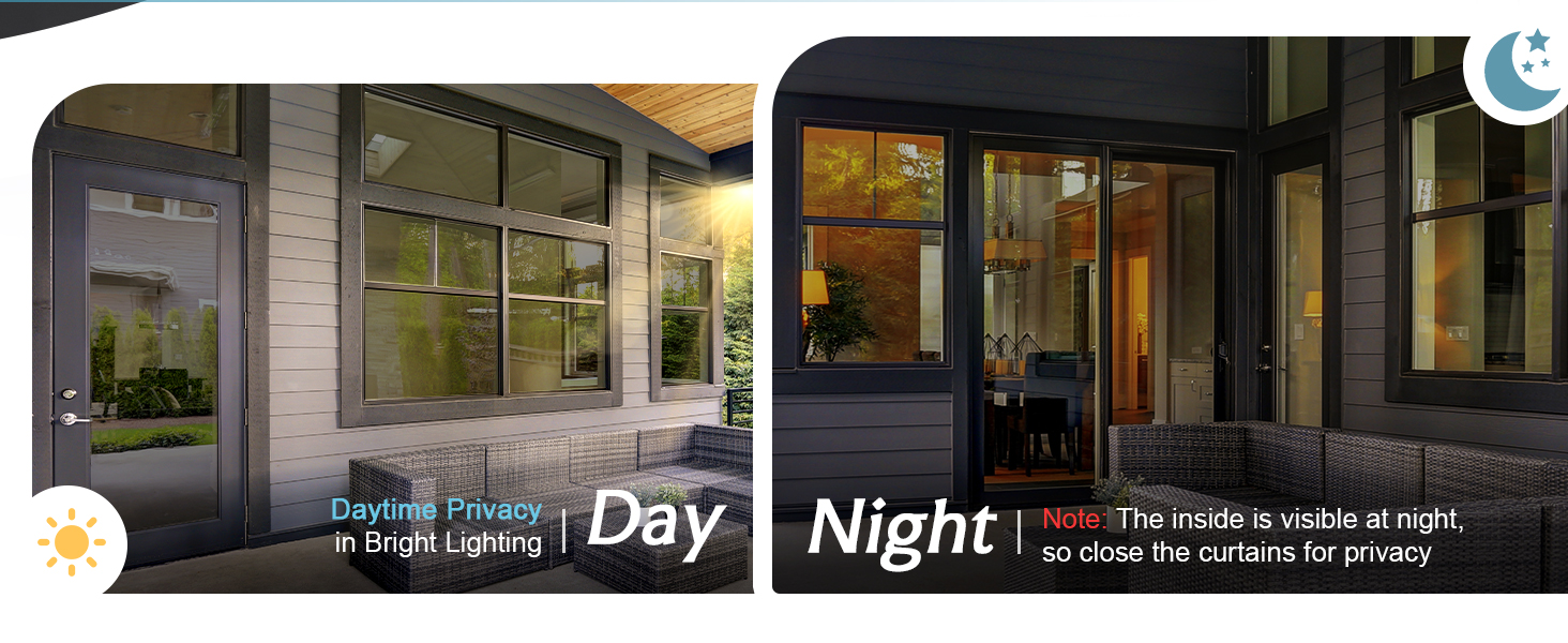 Amazon.com: DOWELL One Way Window Privacy Film with 3 Tools Window Tint for Home Sun Blocking ...