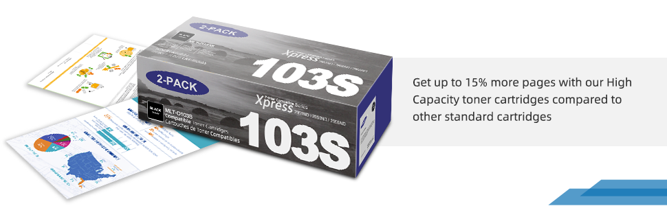 MLT-D103S Toner Cartridge 2-Pack Replacement for Samsung D103S 103S Toner ML-2951ND ML-2951D ML ...