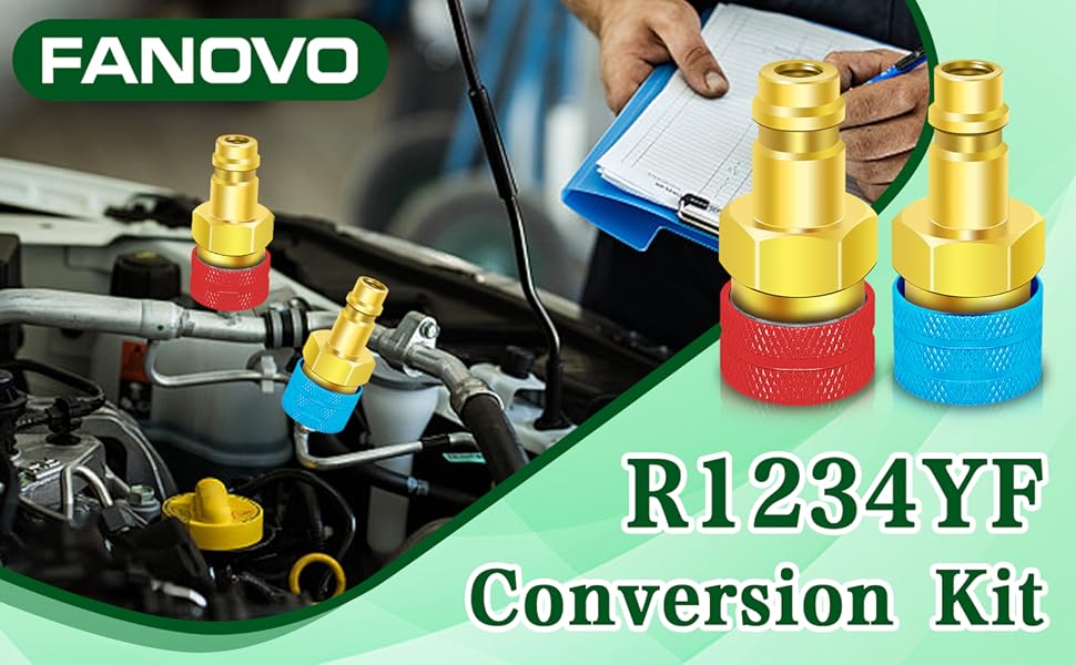 Amazon.com: R1234yf to R134a Adapter Kit, R1234yf to R134a High & Low Side Quick Coupler ...