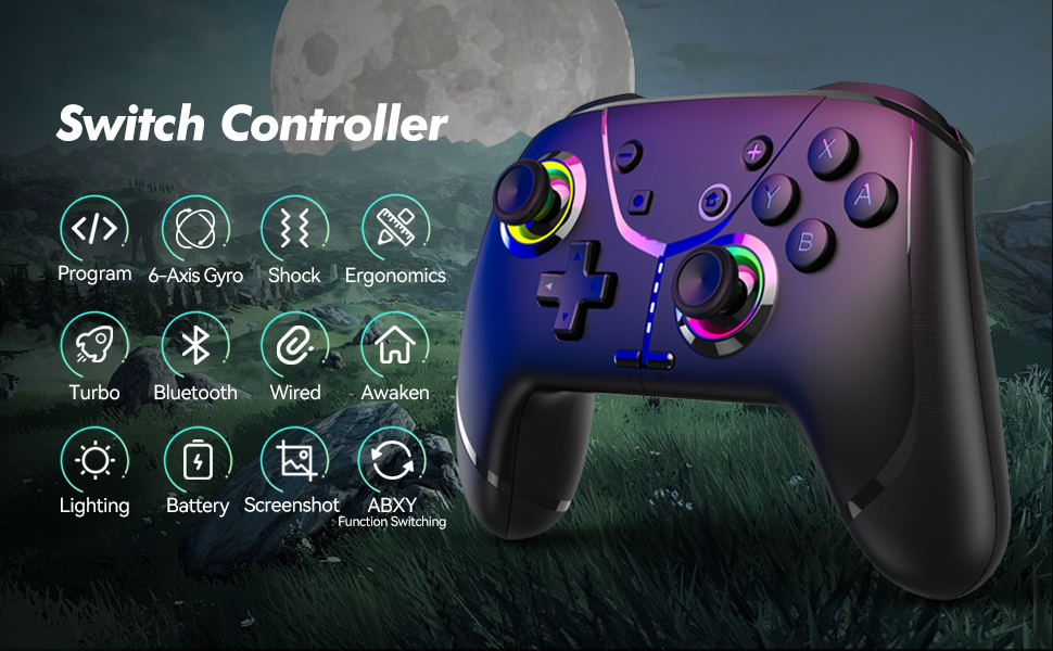 Switch Wireless Controller, Game Controller, Switch Pro Gamepad, 4 ...
