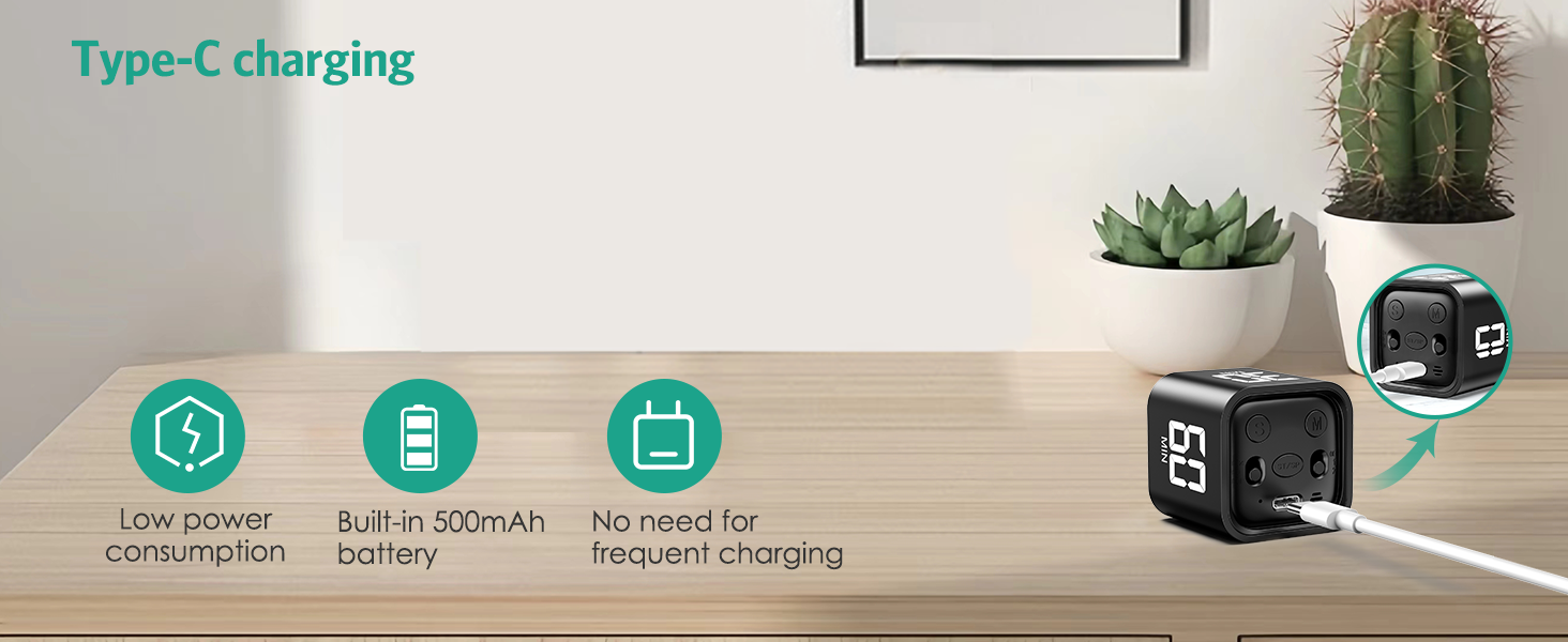 ORIA Digital Timer, Countdown Pomodoro Cube Timer with Gravity Sensor ...