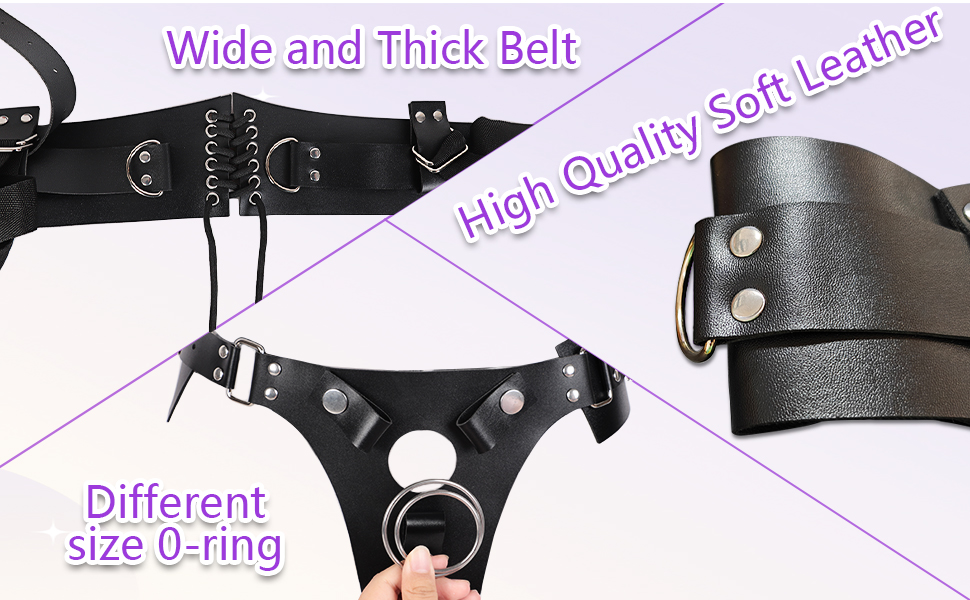 Amazon.com: Strap On Dildo Adjustable Harness, Strapon Pegging Dildo with 2 Size Metal O-Rings ...