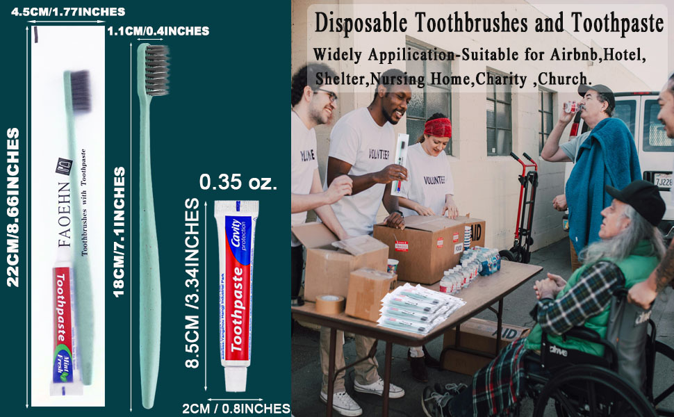 Amazon.com : FAOEHN 30Pack Green Disposable Toothbrushes with ...