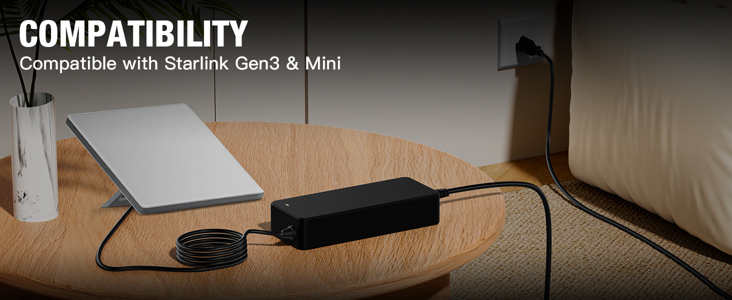 Amazon.com: for Starlink Gen 3 Charger,57V 3.42A AC Power Adapter Compatible with Starlink Gen 3 ...