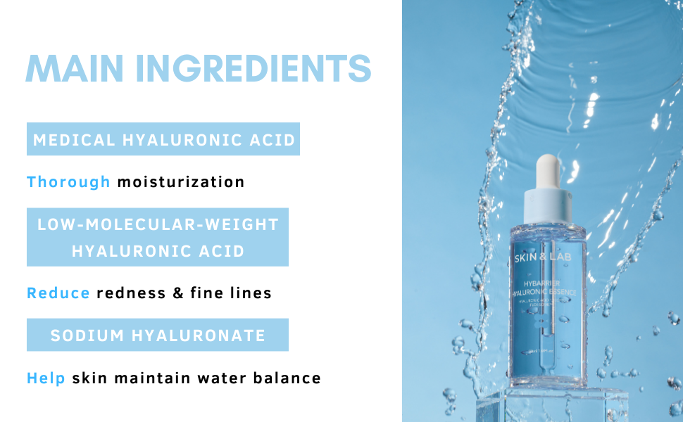 Amazon.com: [SKIN&LAB] Hybarrier Hyaluronic Essence | Contains Hyaluronic Acid | Daily Facial ...