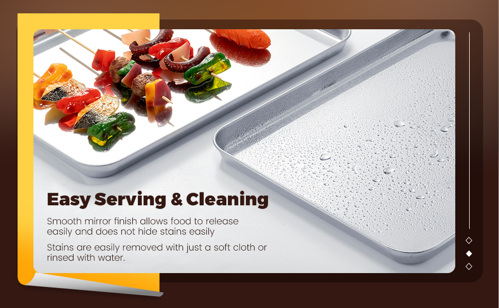 Amazon.com: Mimorou 6 Pcs Baking Sheet Set Stainless Steel Cookie Sheet ...